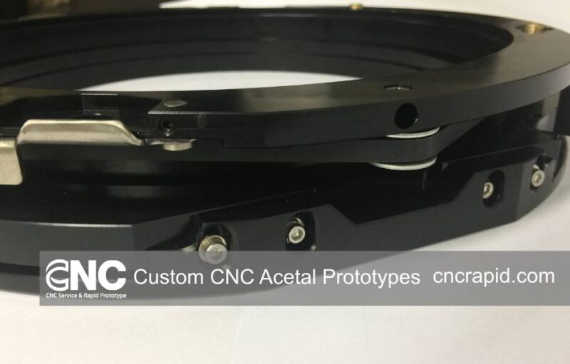 Custom CNC Prototypes with Black Acetal and Metal Parts