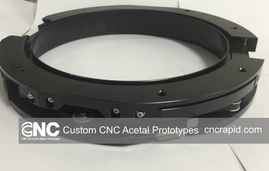 Custom CNC Prototypes with Black Acetal and Metal Parts