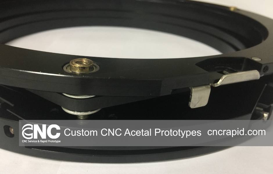 Custom CNC Prototypes with Black Acetal and Metal Parts